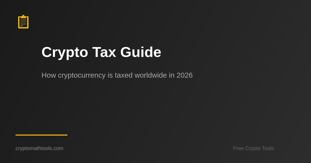 Crypto Tax Guide | Worldwide Tax Rules