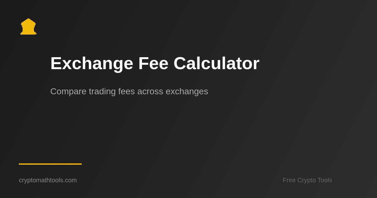 Crypto Exchange Fee Calculator | Compare Trading Fees