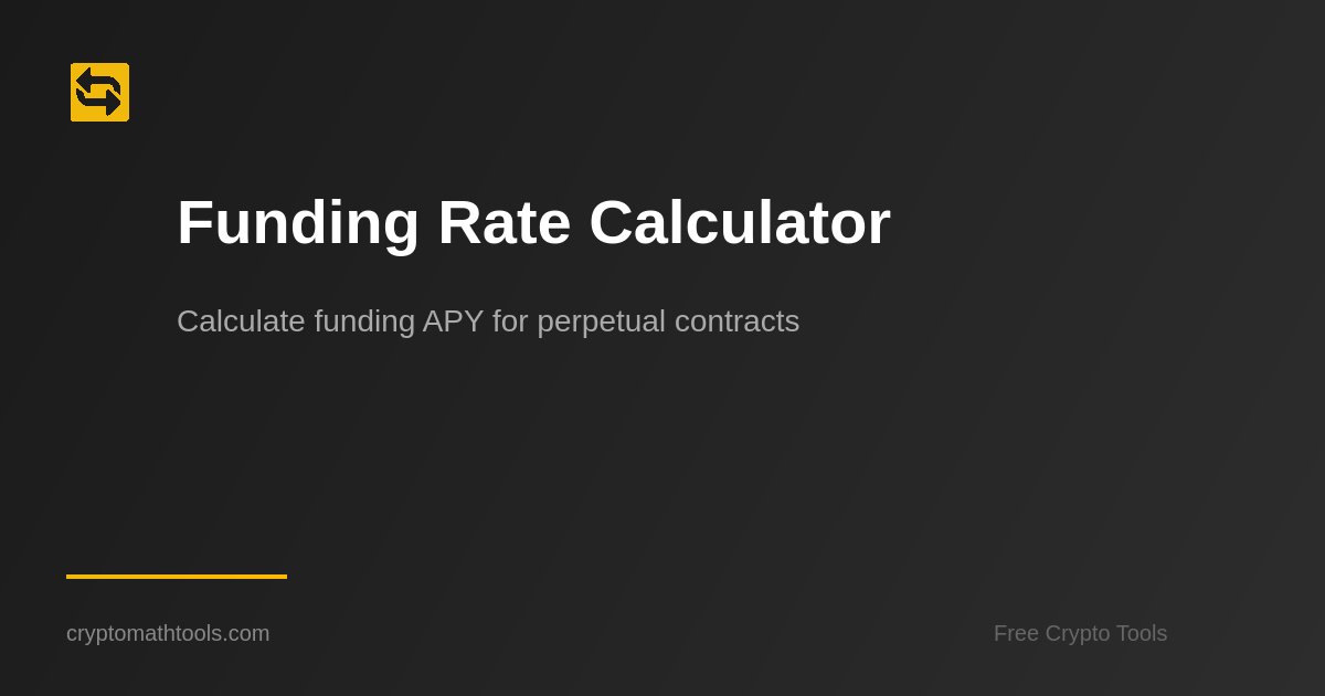 Crypto Funding Rate Calculator | Perpetual Fees & APY